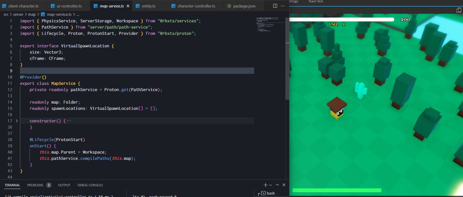 sleitnick on Twitter: "Converted my little roblox-ts game from Flamework to Proton last night ...