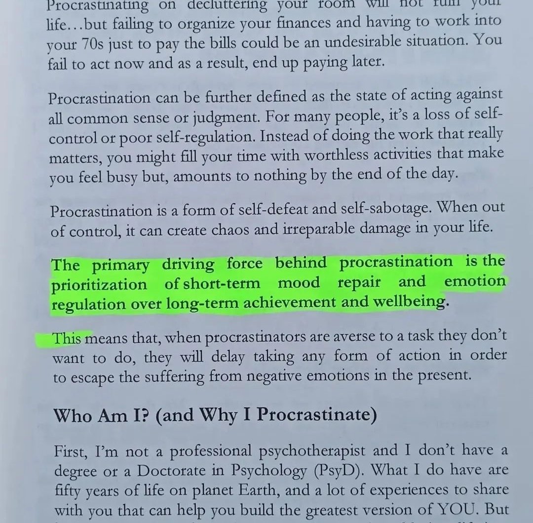 7 Quotes On "Procrastination" from the book "Do Hard Things First ...