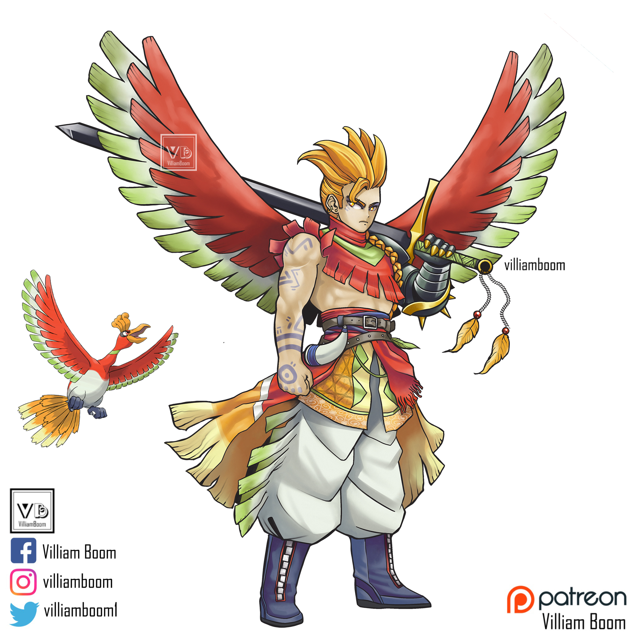 Pokemon Gijinka Ho Oh