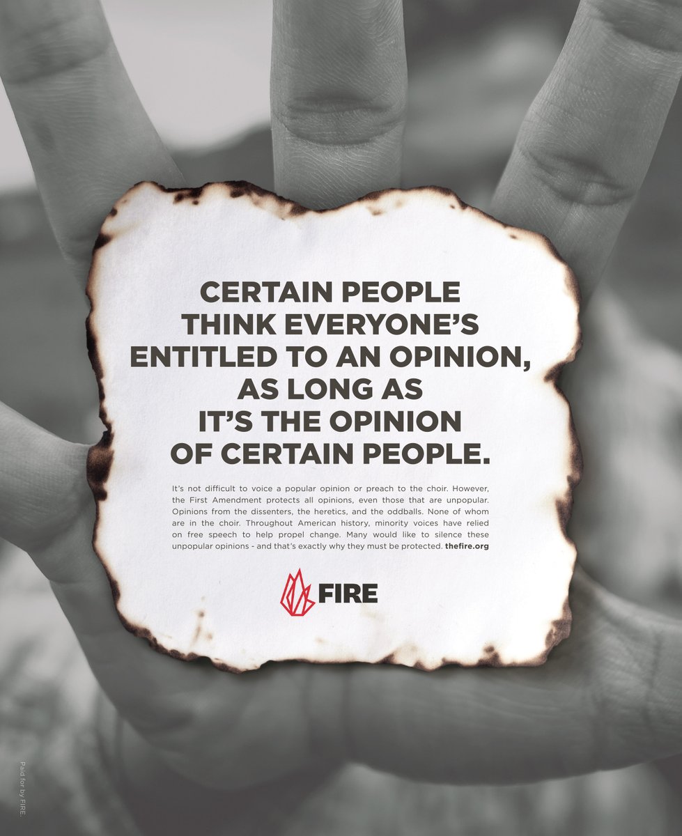 FIRE on Twitter: "RT @CommArts: EXHIBIT: @DeVitoVerdi’s campaign for nonpartisan organization ...