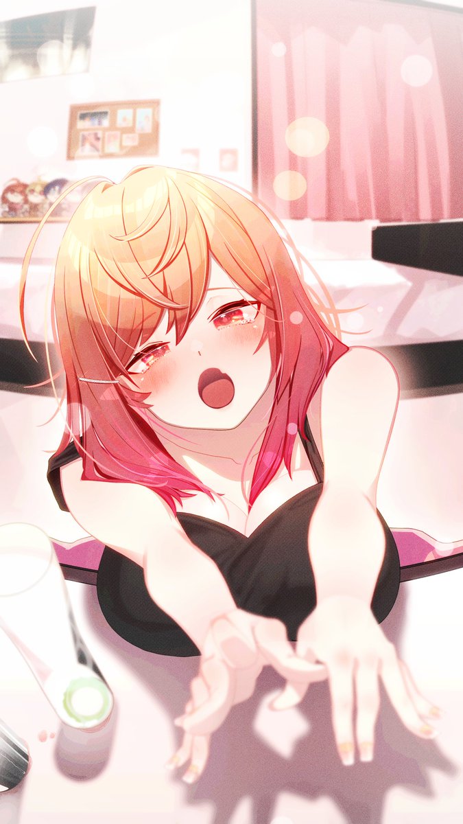 「宅飲み酔っぺっぺな莉々華社長#ririkart 」|みくりうに⁂skeb募集中のイラスト