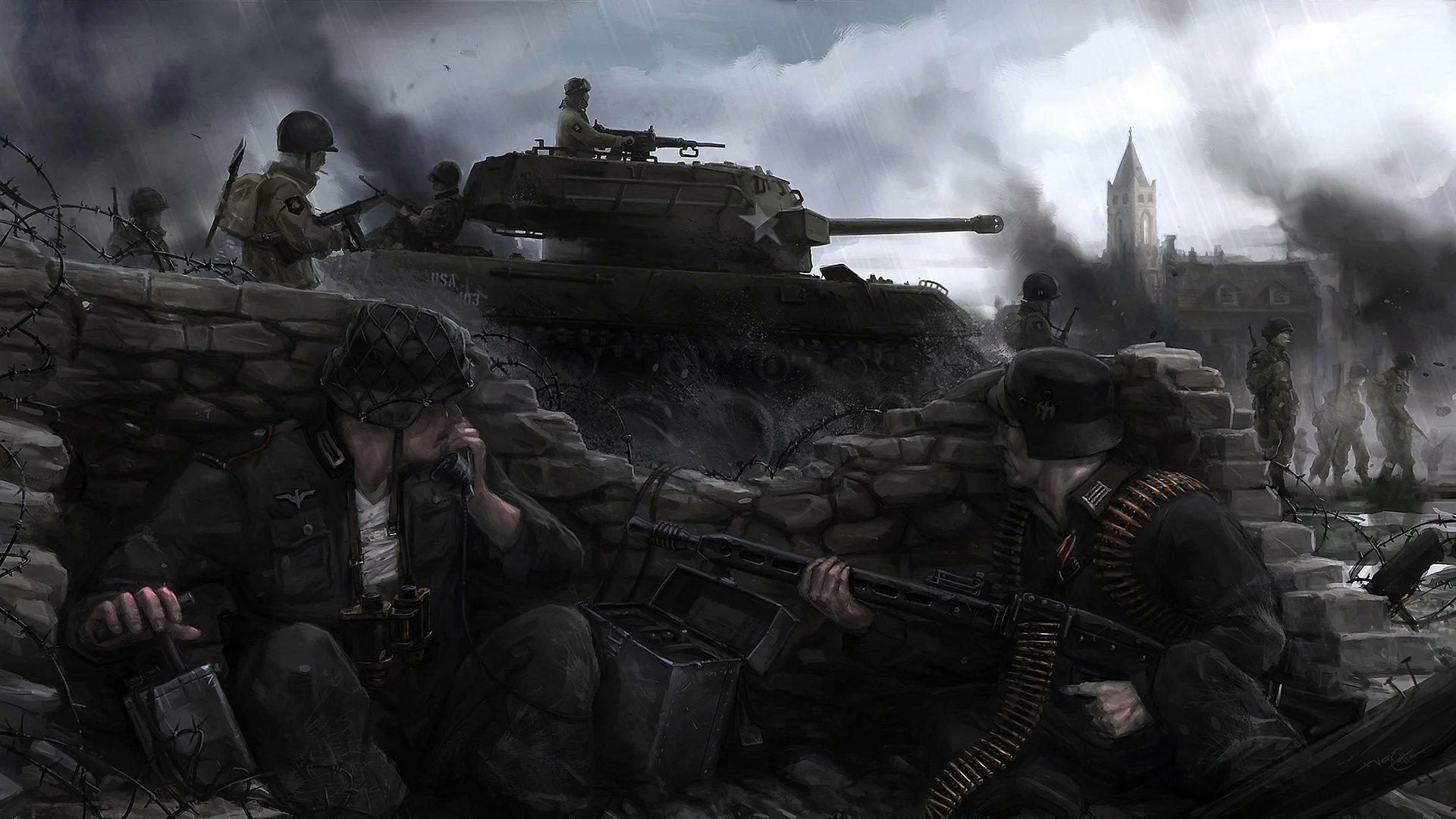Ww2 German Wallpaper Battle Von Berlin 1945 — Redaktionelles