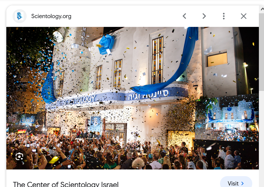Scientology and Israel TEL AVIV, ISRAEL RIBBON FALLS ON IDEAL CENTER OF ...