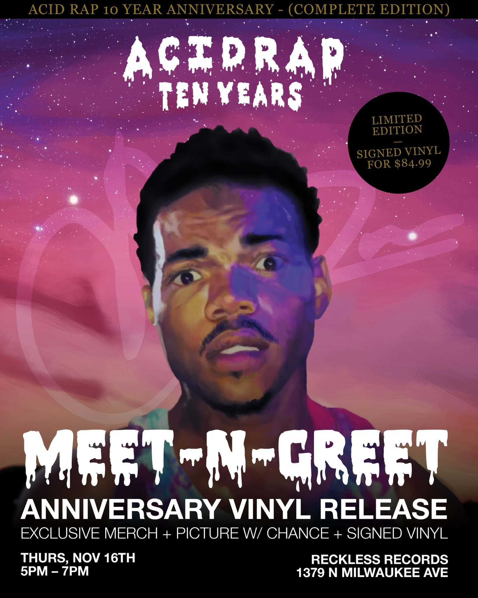 Acid Rap Background 90X150CM Acid Rap Chance The Rappers Flag
