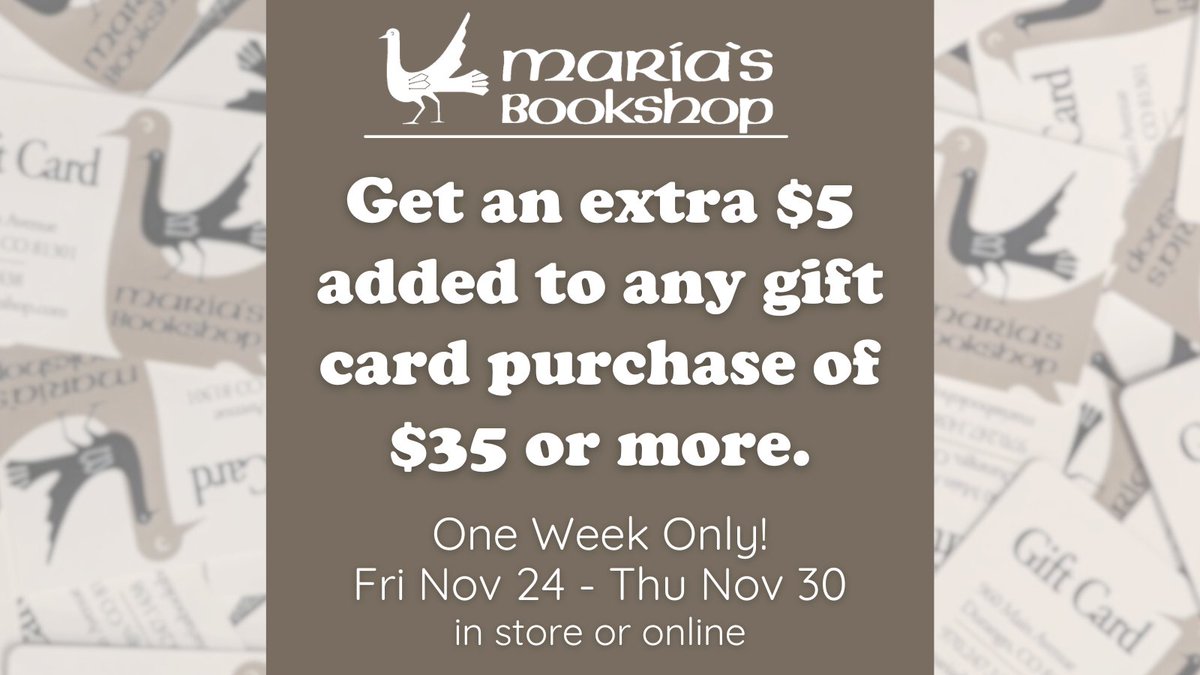 Maria's Bookshop (@MariasBookshop) / Posts / X