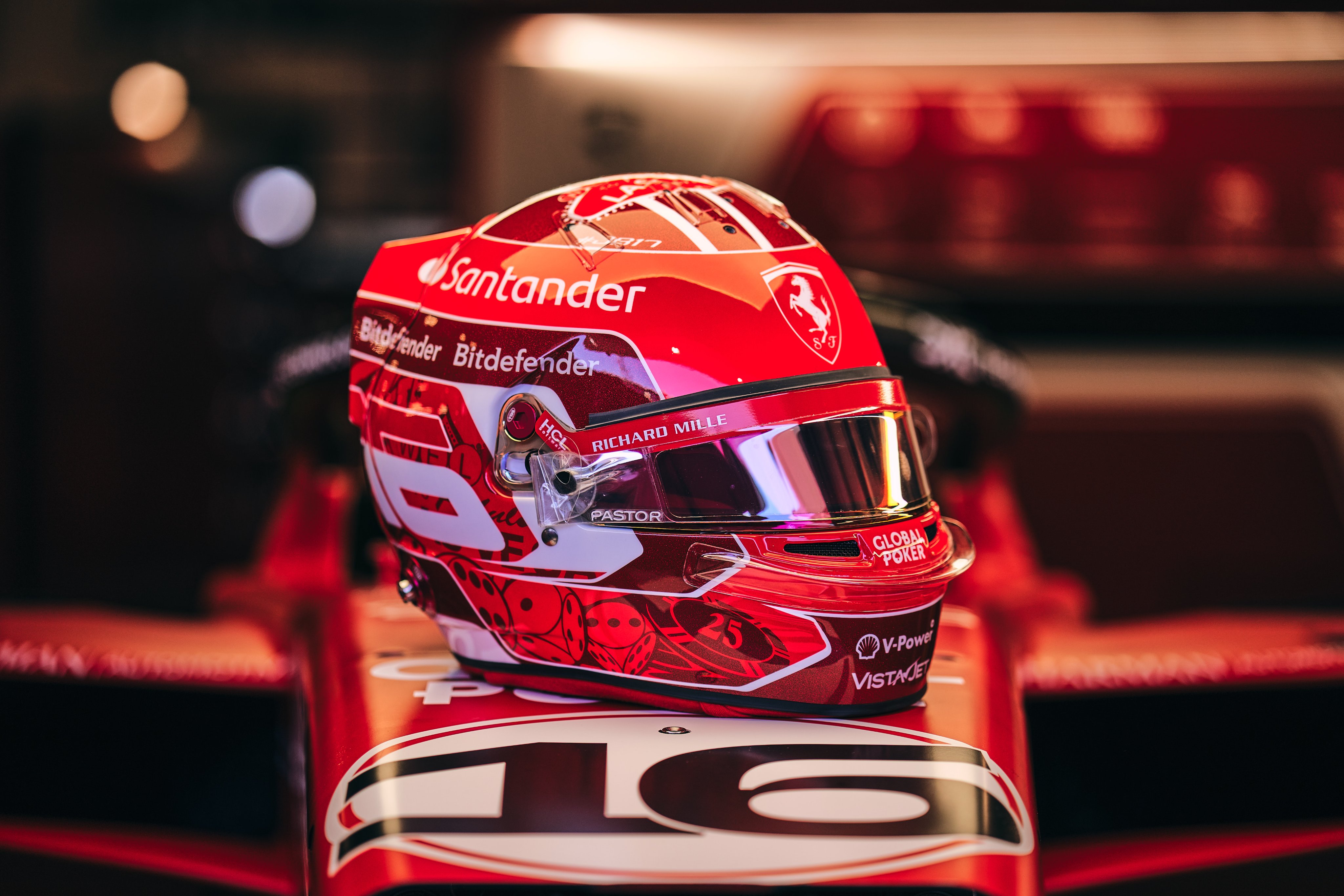 Charles Leclerc 2025 Helmet - Chloe Peake Charles Leclerc 2025 Helmet - Chloe Peake