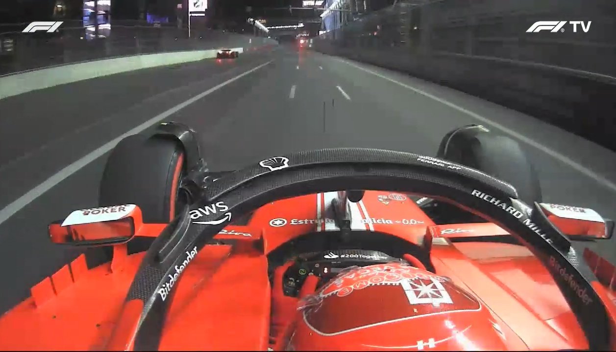 Watch onboard: a lap of Las Vegas Strip Circuit with Charles Leclerc's Ferrari SF-23 in FP1