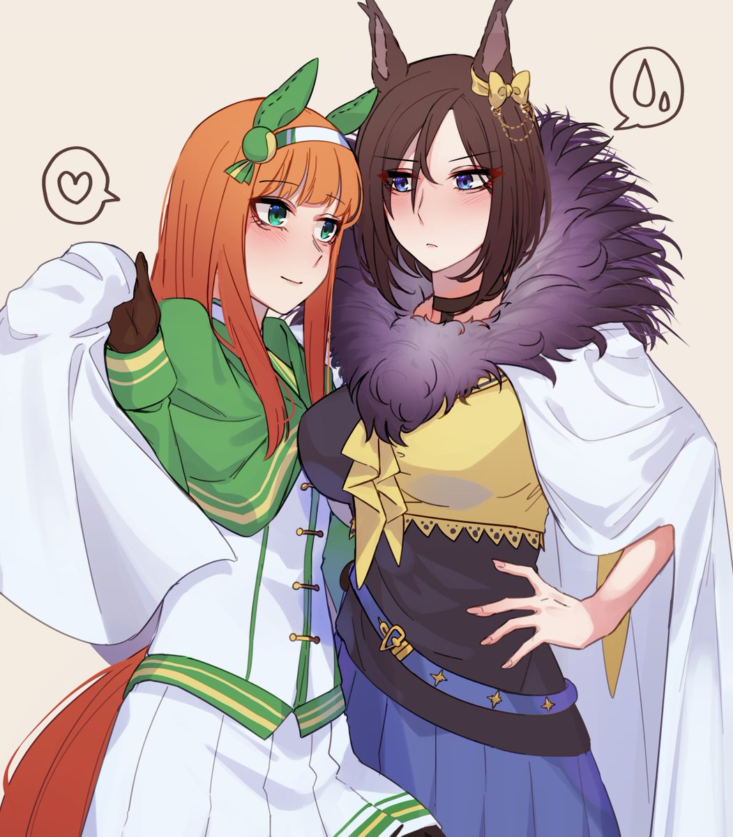 エアグルーヴ(ウマ娘) ,サイレンススズカ(ウマ娘) 「冬毛のスズグルたち」|🦆すがも(OMAGUS)🦆のイラスト