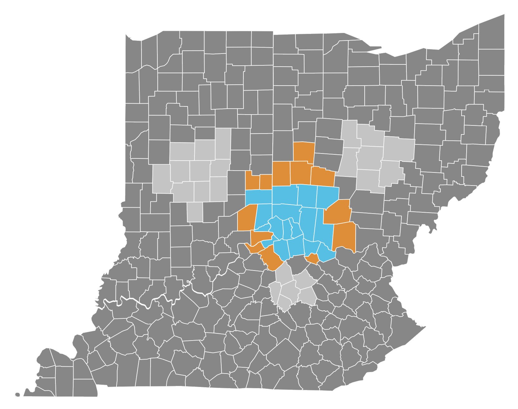 Tri State County Map
