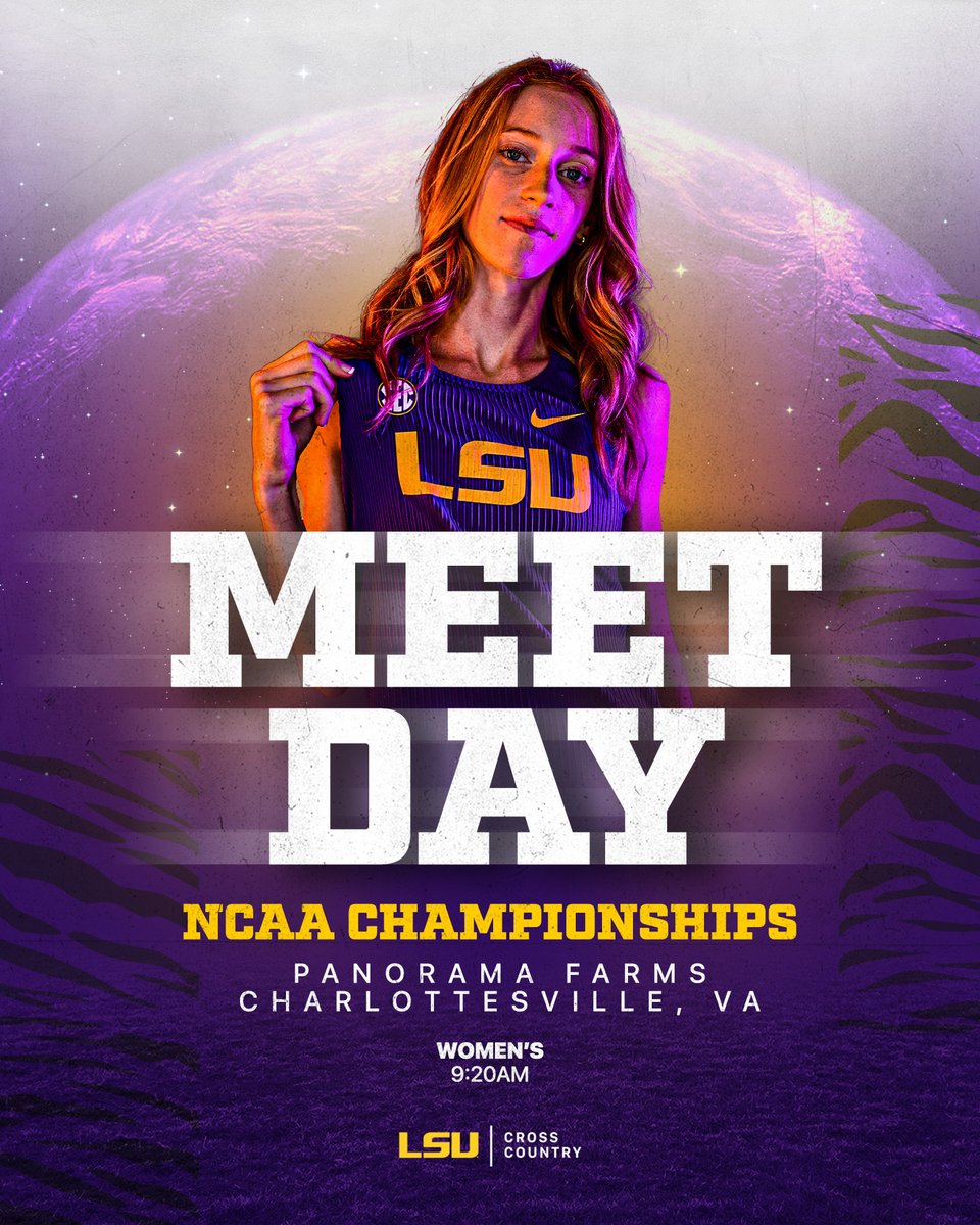 LSU's Ella's Chestnut racing in NCAA XC Championships on ESPNU right ...