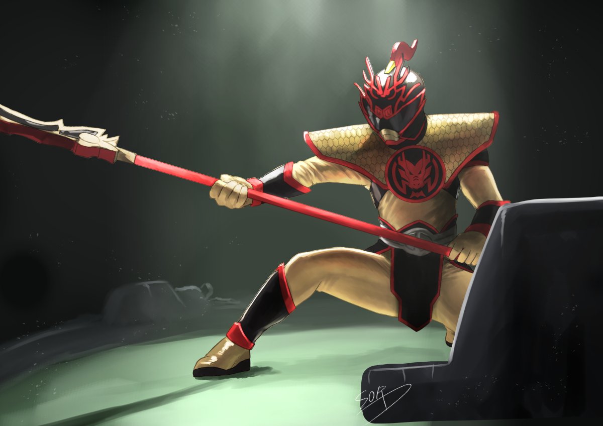 weapon 1boy polearm male focus armor solo helmet illustration images