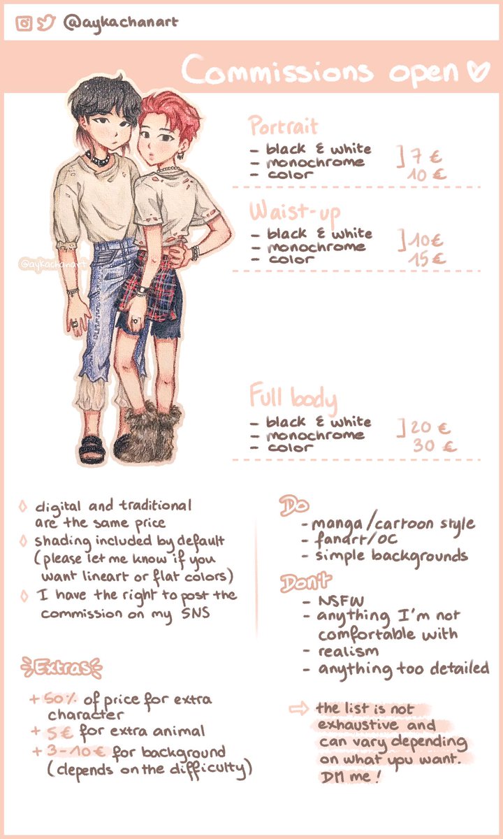 「I'm opening my commissions 💖 DM me if you're interested ! 」Alyssa⁷🌸 shop in bio !の漫画