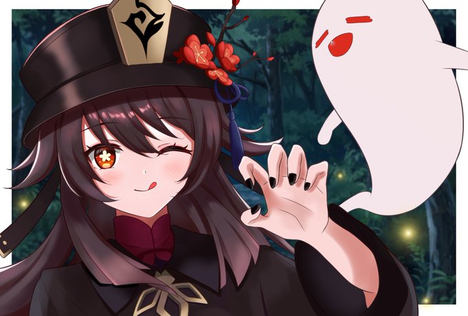 「boo tao (genshin impact) blush」Fan Art(Popular)