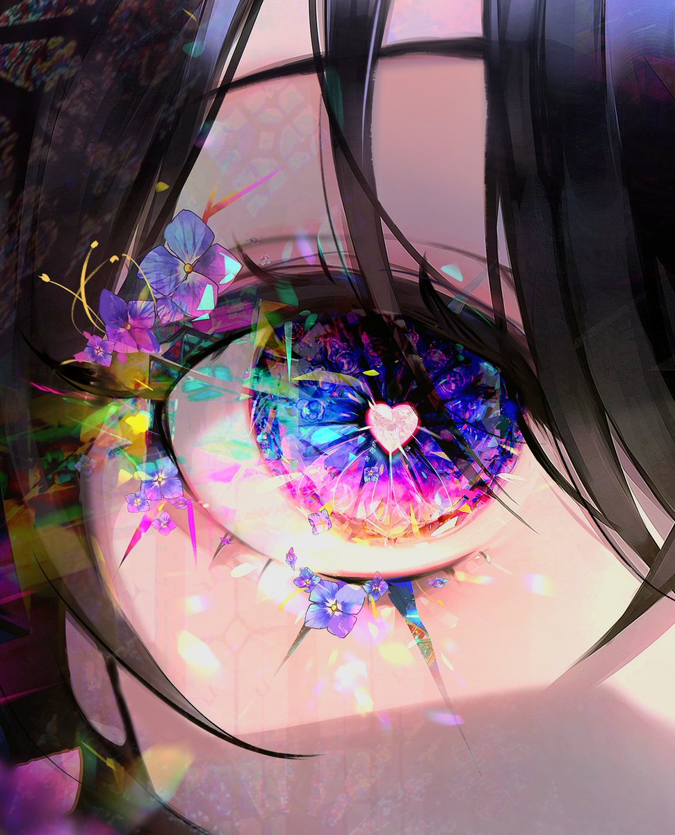 「Eye art Solar system / Cherry blossoms 」|58 / fevercellのイラスト