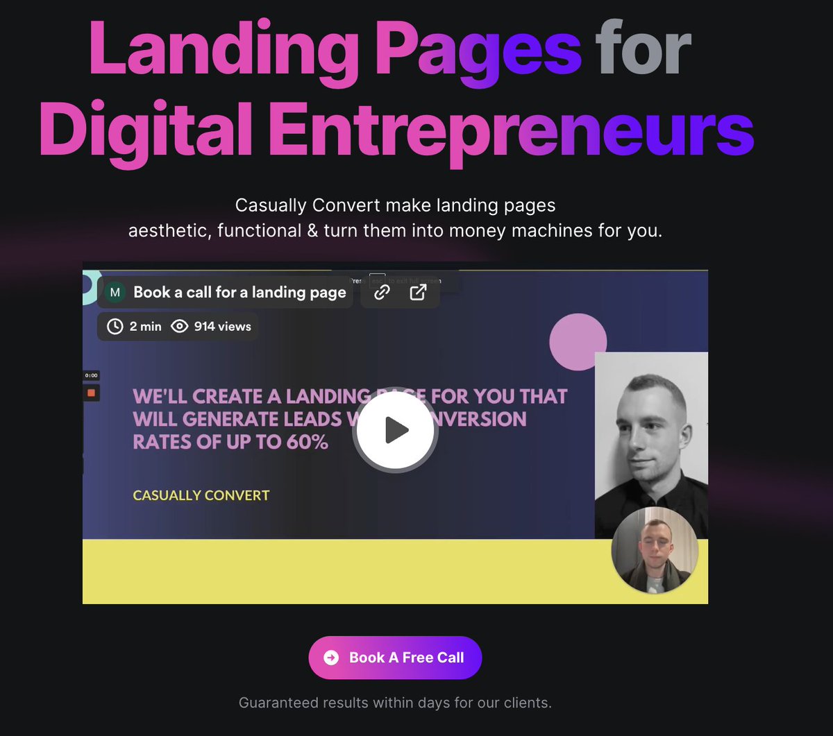 I'm 24. I run a freelance landing page business. It makes me $13,000 ...