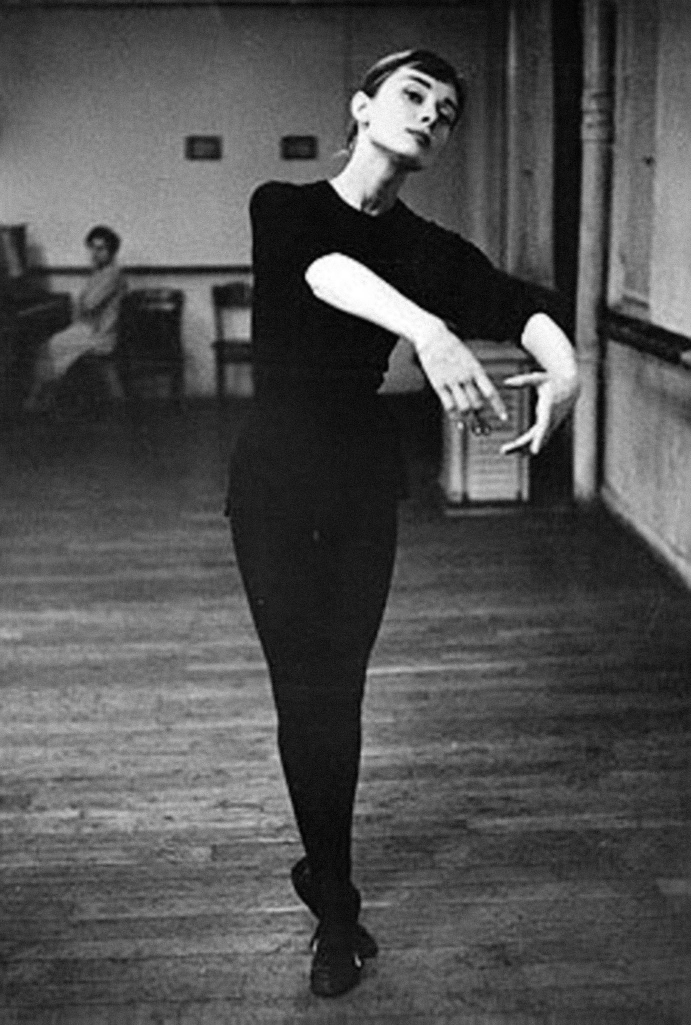 Audrey Hepburn Ballet Dancing Framed Print Of Audrey Hepburn Dancing
