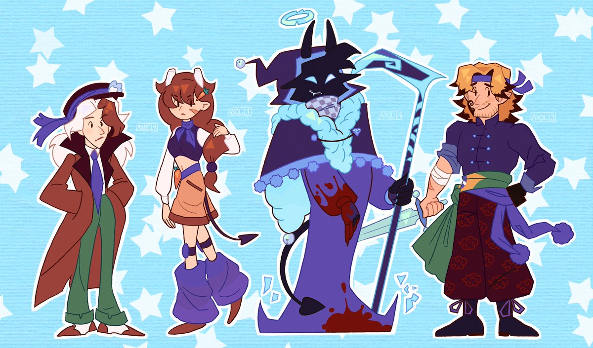 「Team soulfire on the 13th day of purgato」|axolilyのイラスト