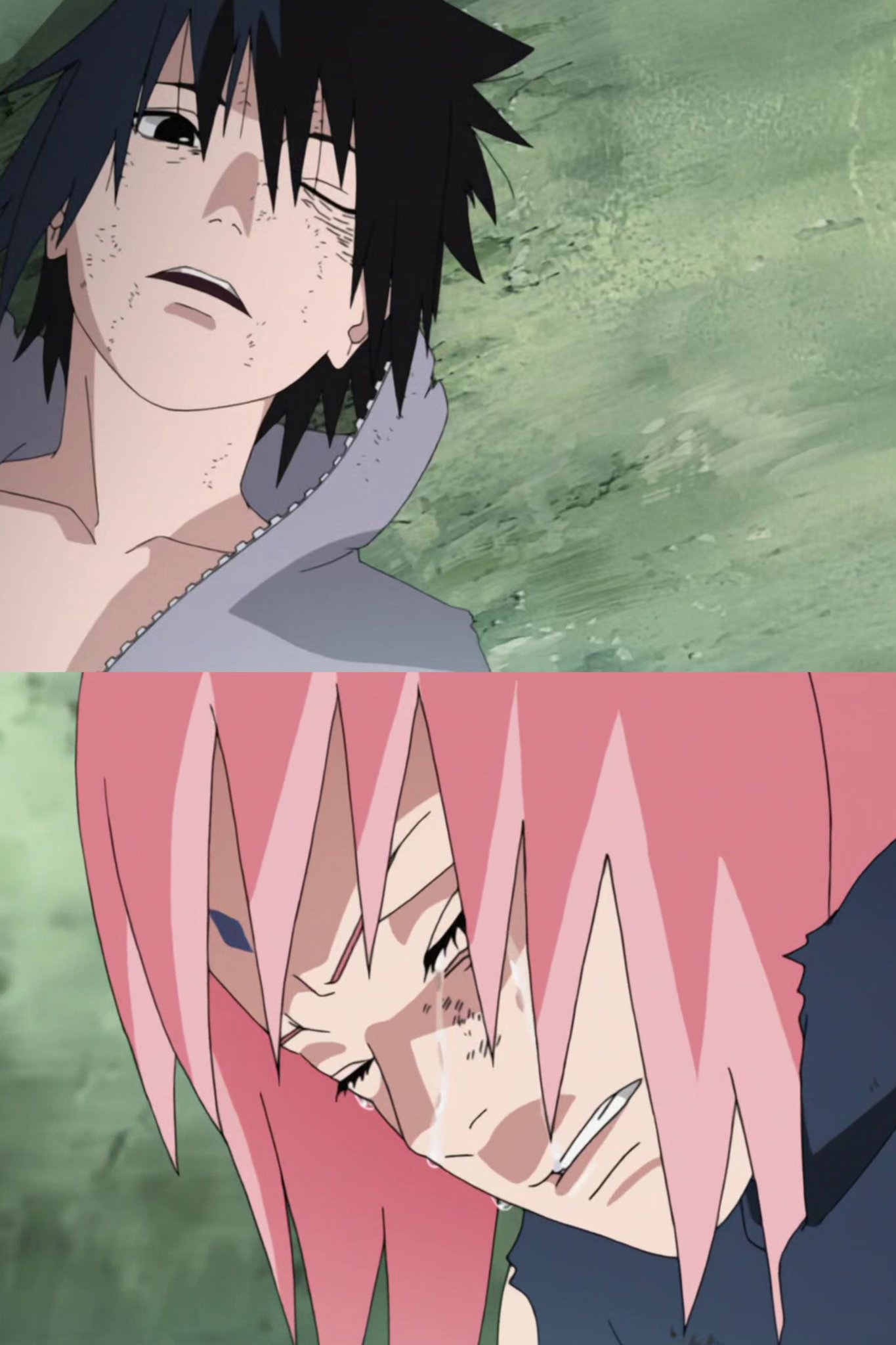 Sakura Crying Over Sasuke