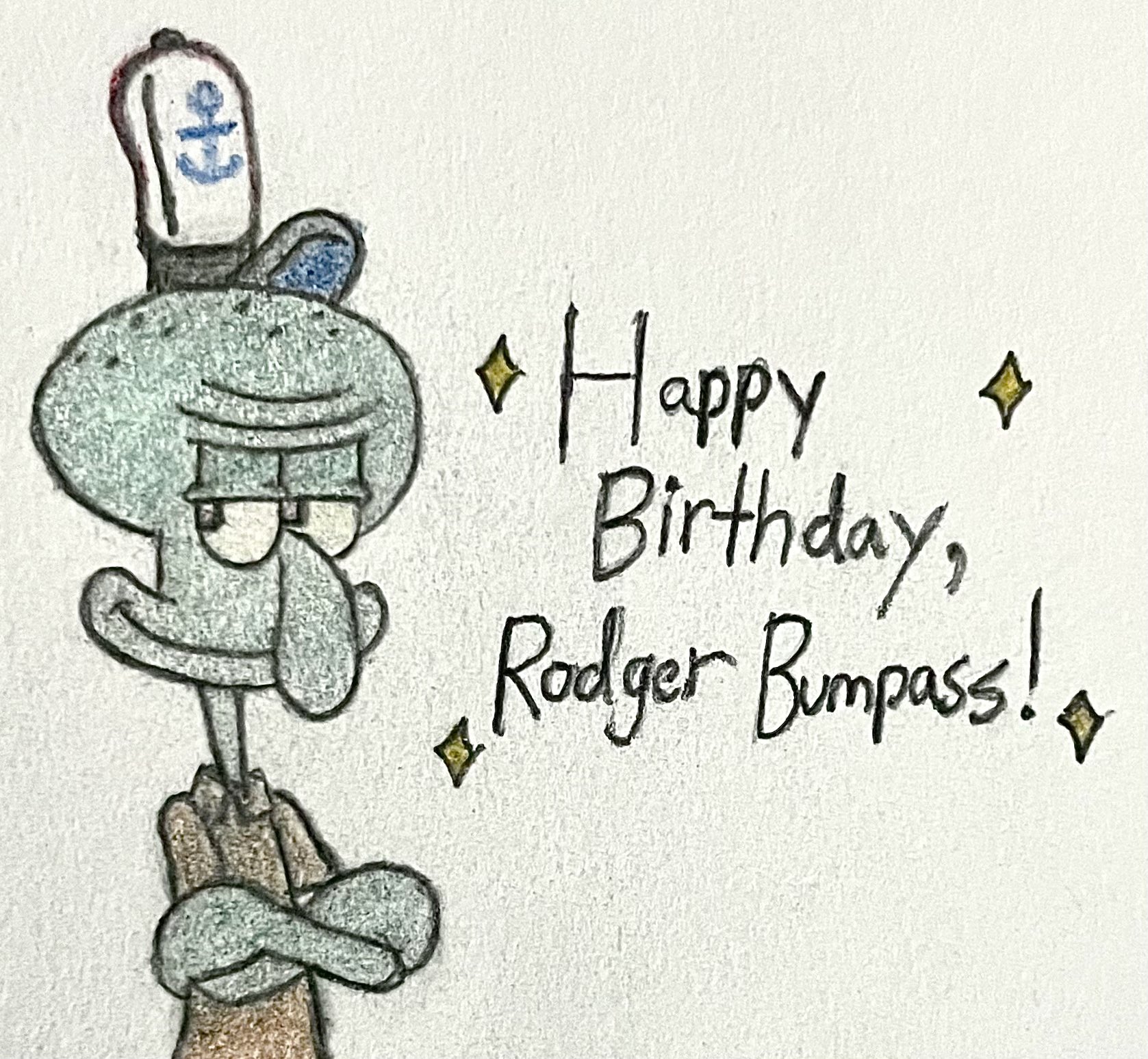 Squidward Tentacles Happy