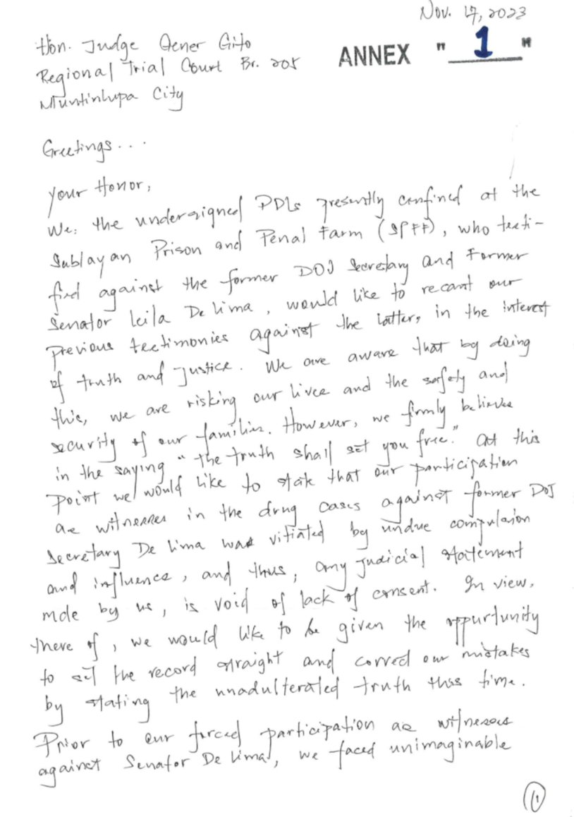 JUST IN: Seven more convicted witnesses against ex-Sen. Leila de Lima ...