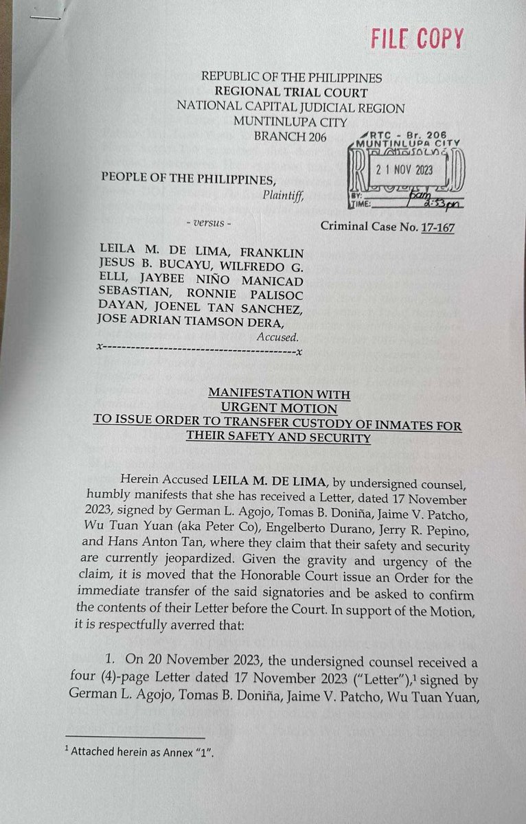 JUST IN: Seven more convicted witnesses against ex-Sen. Leila de Lima ...