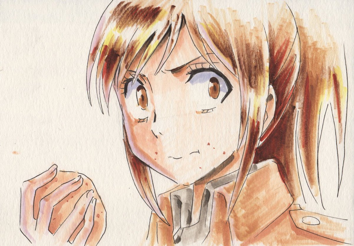 進撃の巨人「サシャは現実で近くにいたら引いてしまうかも #進撃の巨人」|岩根雅明 MASAAKI IWANEのイラスト