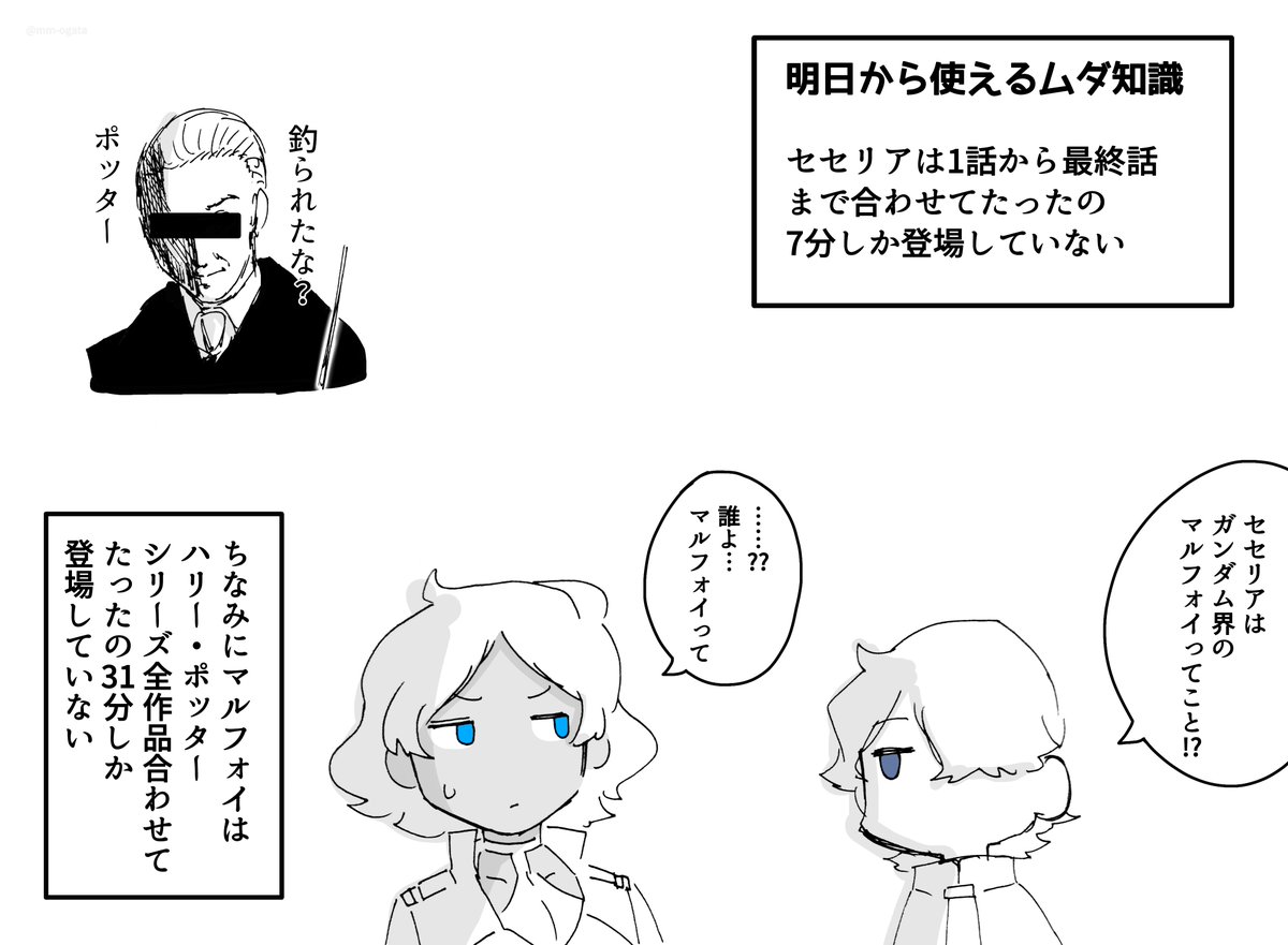ムダ知識』【再掲】 水星の魔女 Gwitch」緒方のらくがきの漫画