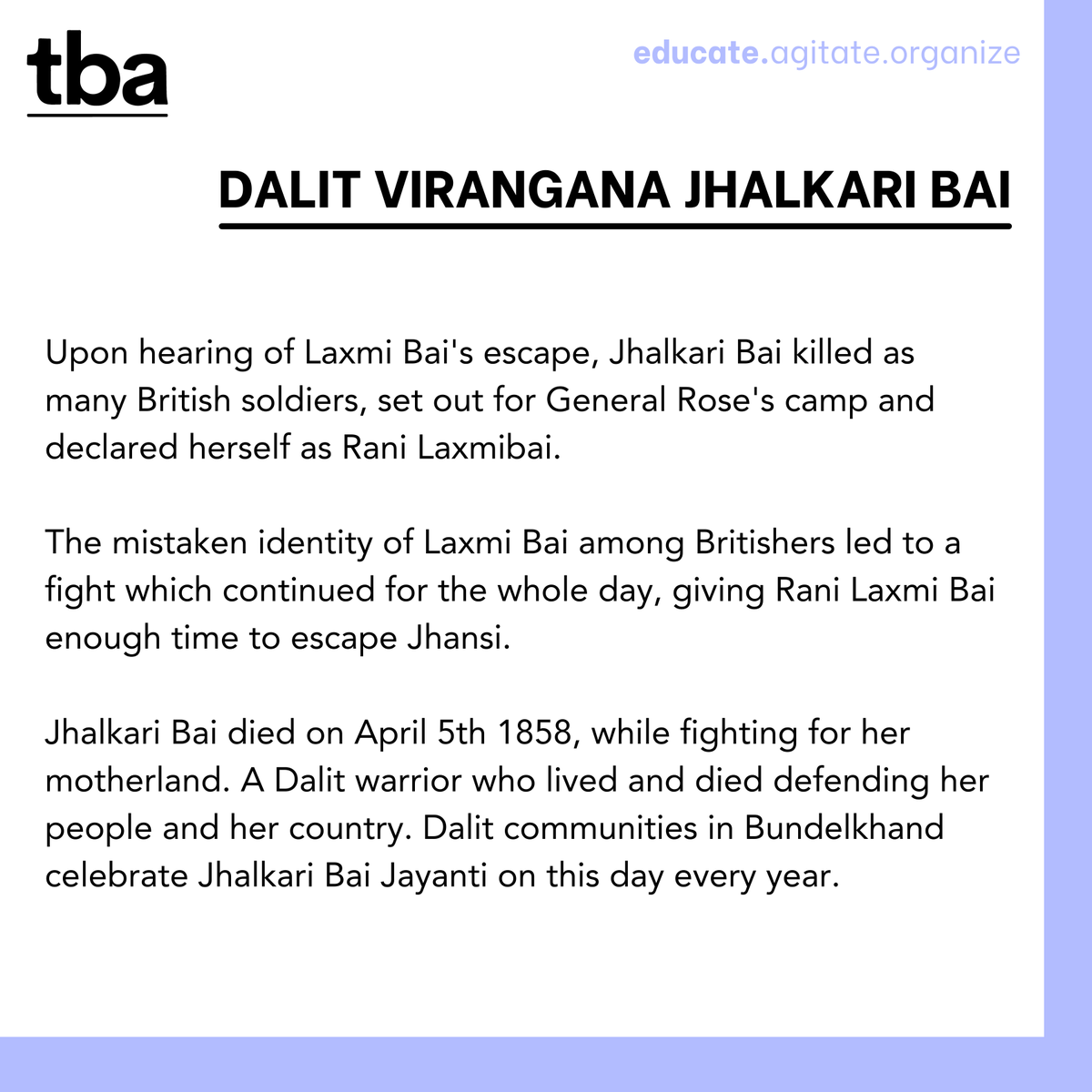 Today we pay our tributes to Dalit Virangana Jhalkari Bai on her 193rd ...