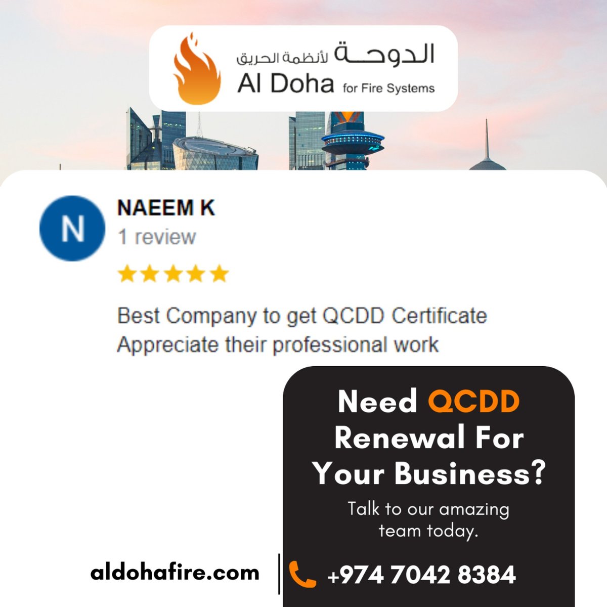 Qcdd Certificate Qatar Civil Defence SFFECO