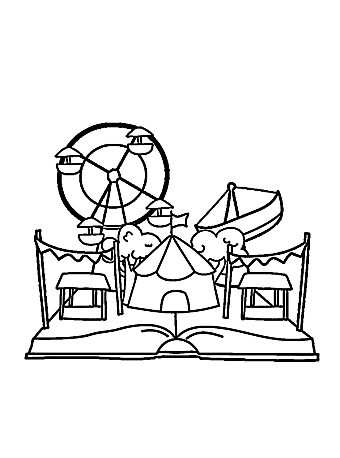 Amusement Park Coloring Pages