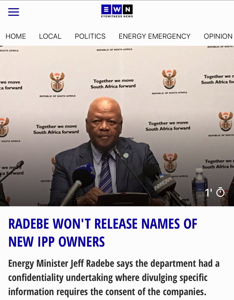 TIMELINE- THE RISE OF IPPs in SOUTH AFRICA. ️2008 Brian Dames became ...