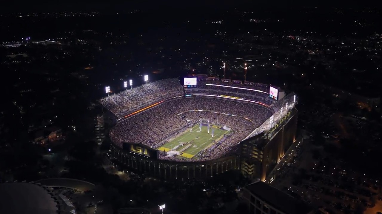 Lsu Football Stadium At Night LSU Tigers Football "Tiger Stadium