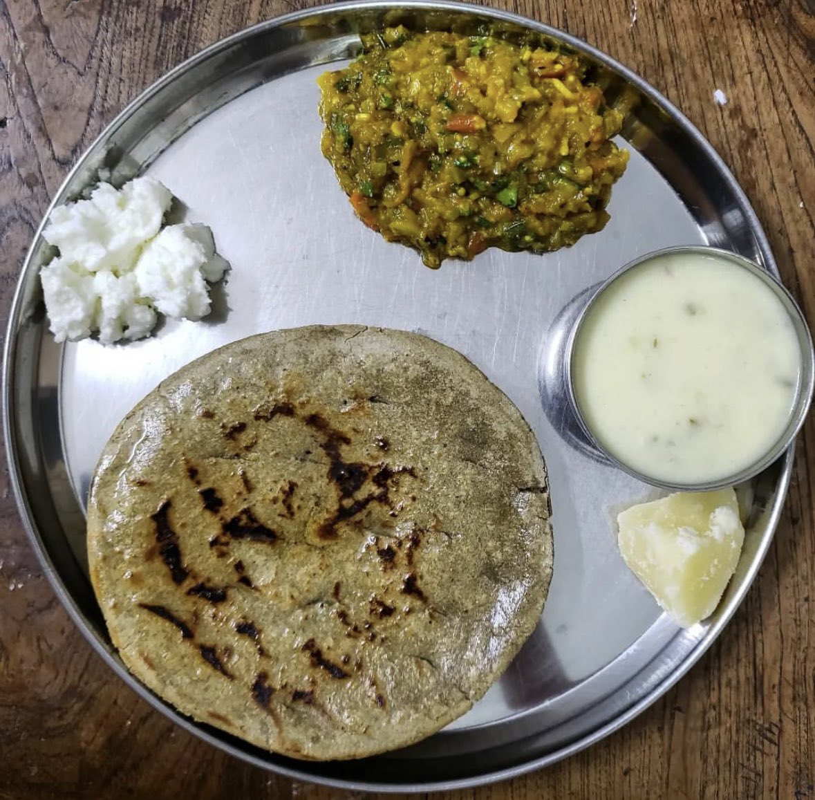 Roti Sabji Thali My Winter Thali 😍😋 Urad Ki Dal Sem Ki Fali And