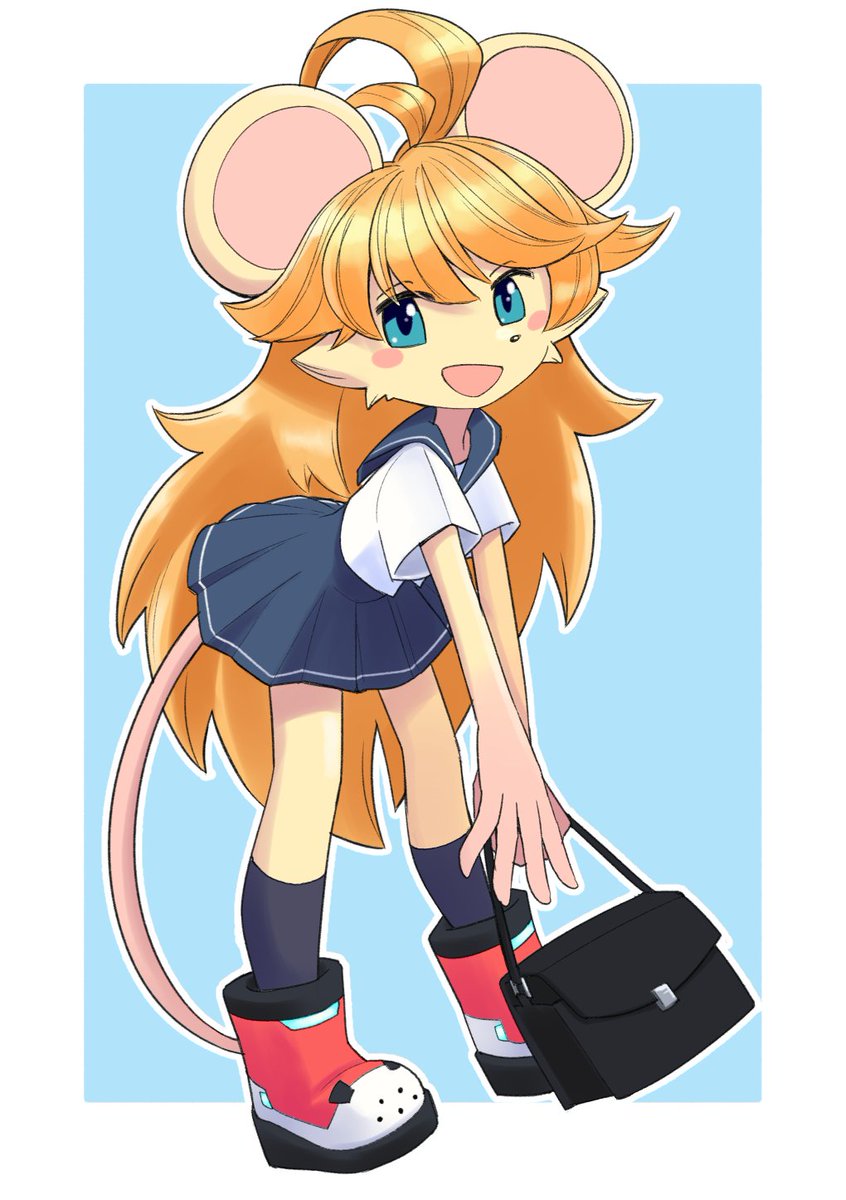 「Thank you! The character belongs to 」|うのうさや(Usaya Uno)のイラスト