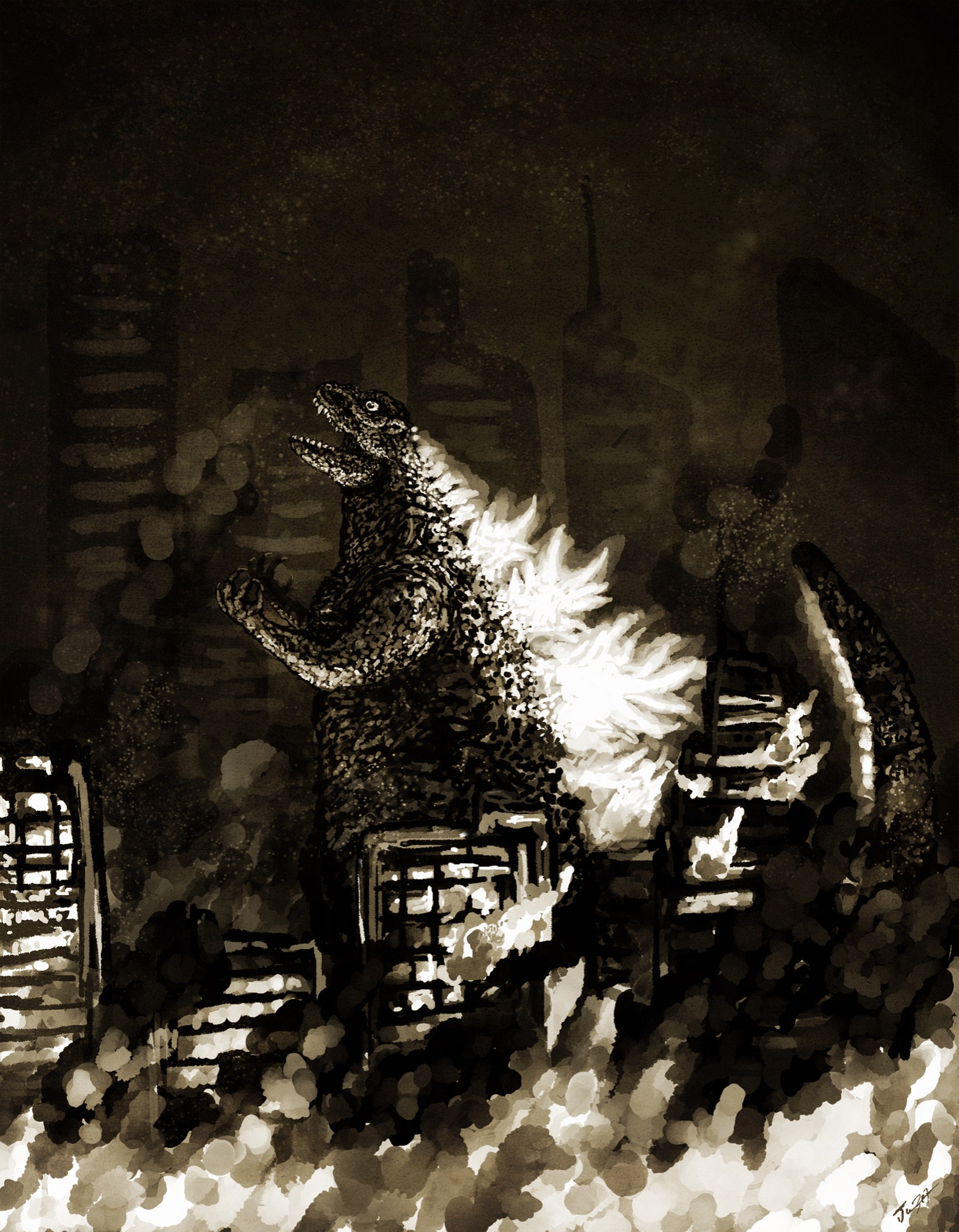 Godzilla 1954 Fan Art