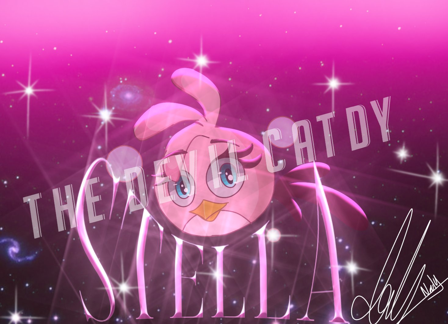 Angry Bird Pink Wallpaper