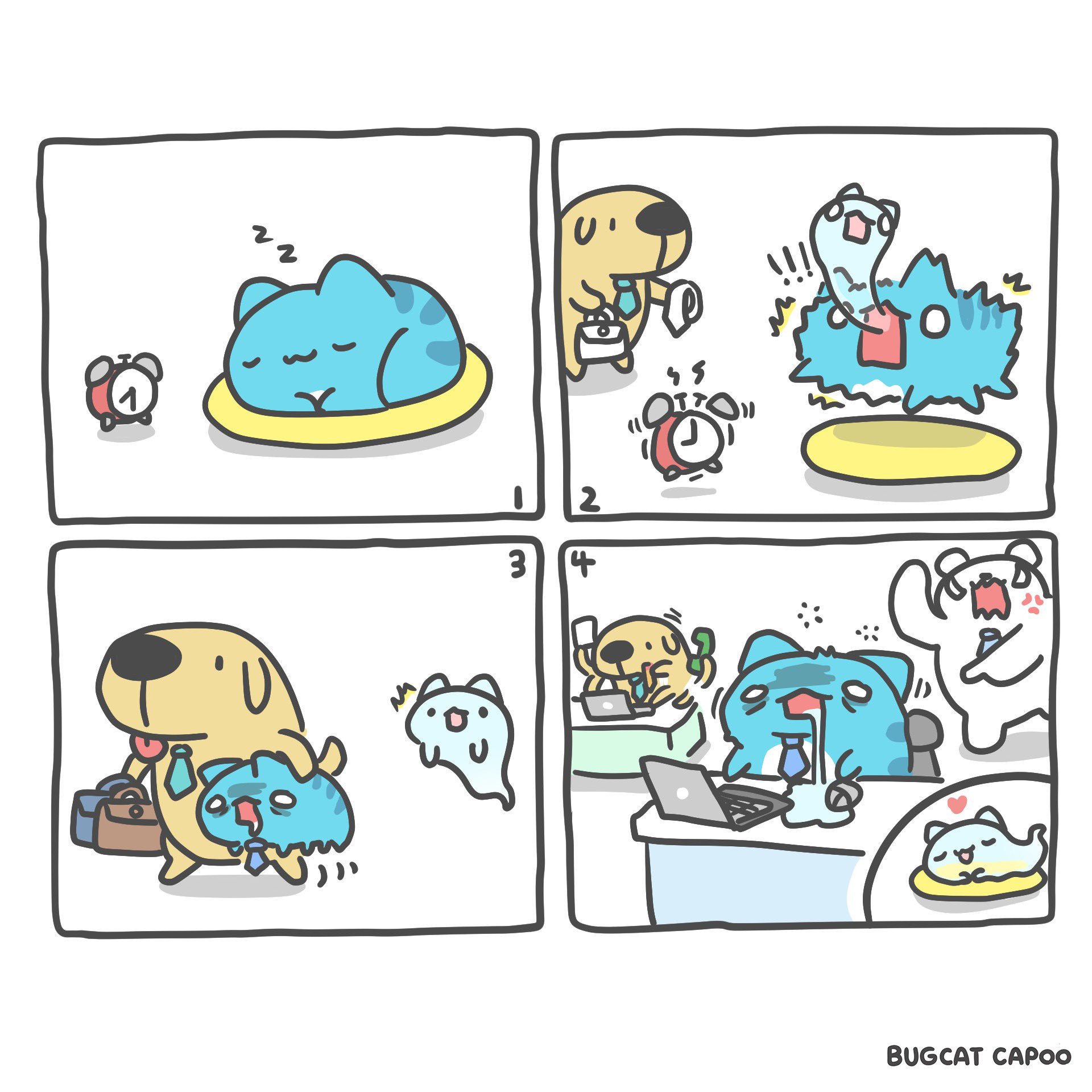 Bugcat Capoo on Twitter: "忘記帶靈魂去上班了 https://t.co/IRy57qCDuD" / Twitter