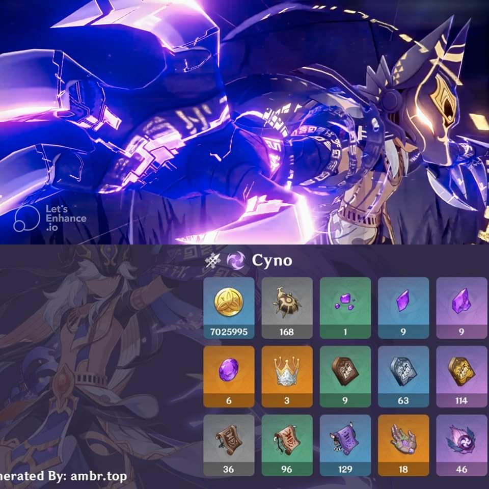 Teyvat Tabloid ⚡ LEAKS & MEMES ⚡ on Twitter: "⚡ CYNO (CHARACTER MATERIAL ASCENSION) ⚡ For those ...
