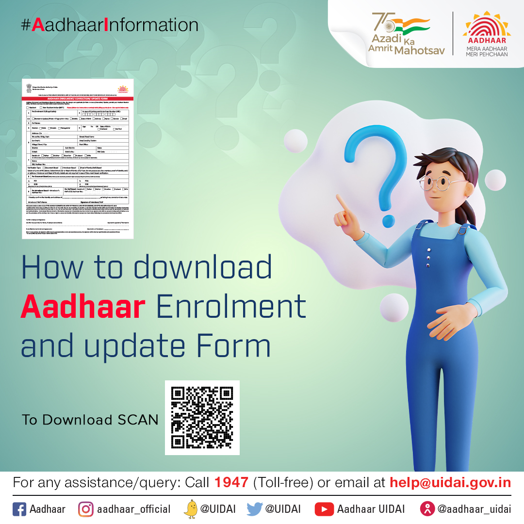 Aadhaar on Twitter: "#azadikaamritmoahotsav #AadhaarInformation You can download the #Aadhaar ...