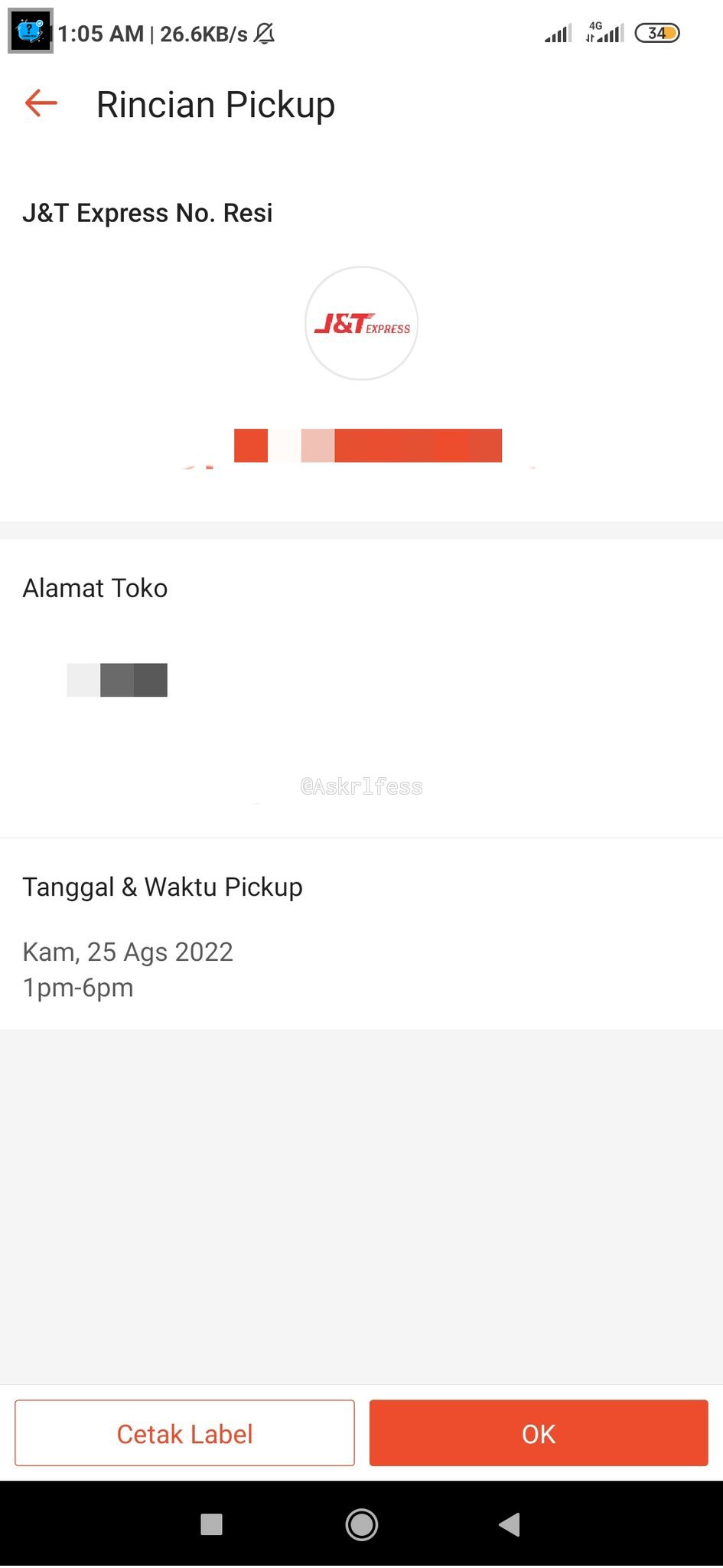 Askrlfess on Twitter: "guys ini pembeli pertamaku, aku bingung bgt ini kl pickup kurirnya yg ke ...