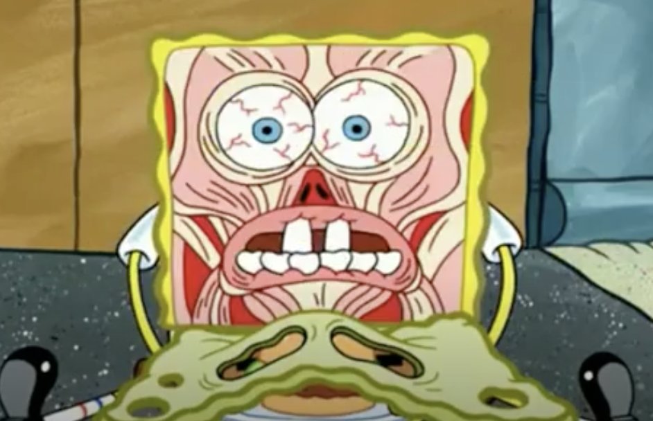 Ripped Off Face Spongebob