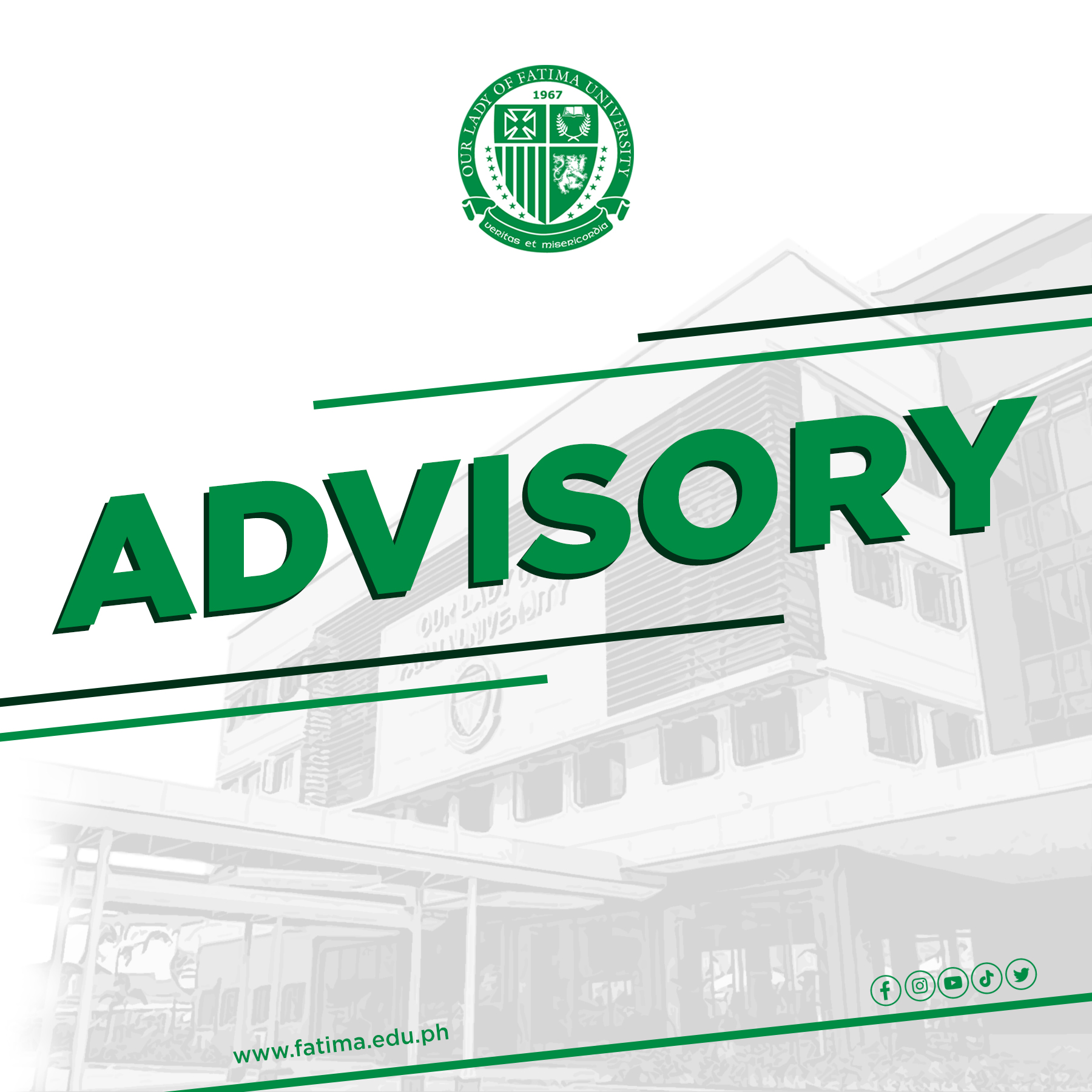 Our Lady Of Fatima University Logo