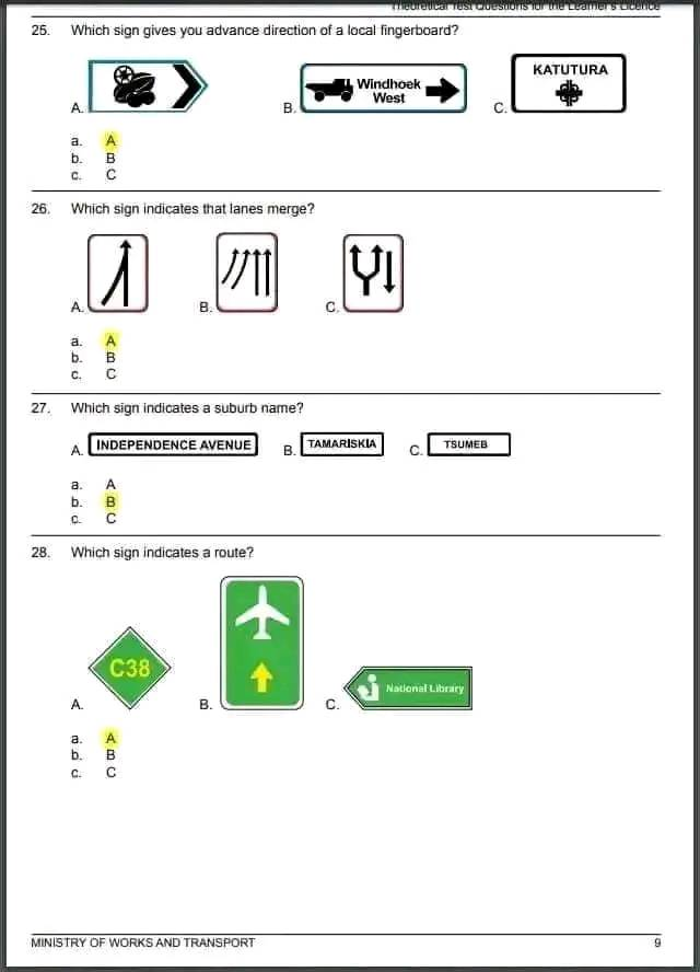 LEANER'S LICENSE- Test Questions and answers. - Thread from Mpho dee ...