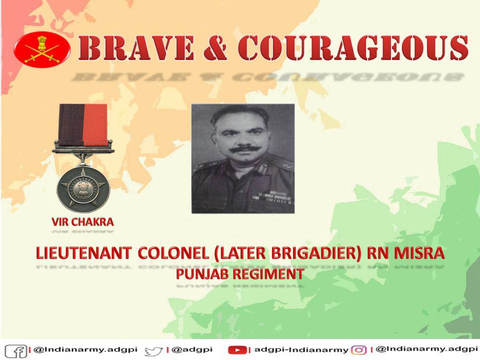 ADG PI - INDIAN ARMY on Twitter: "23 August 1965 #JammuAndKashmir Lieutenant Colonel R N Misra ...