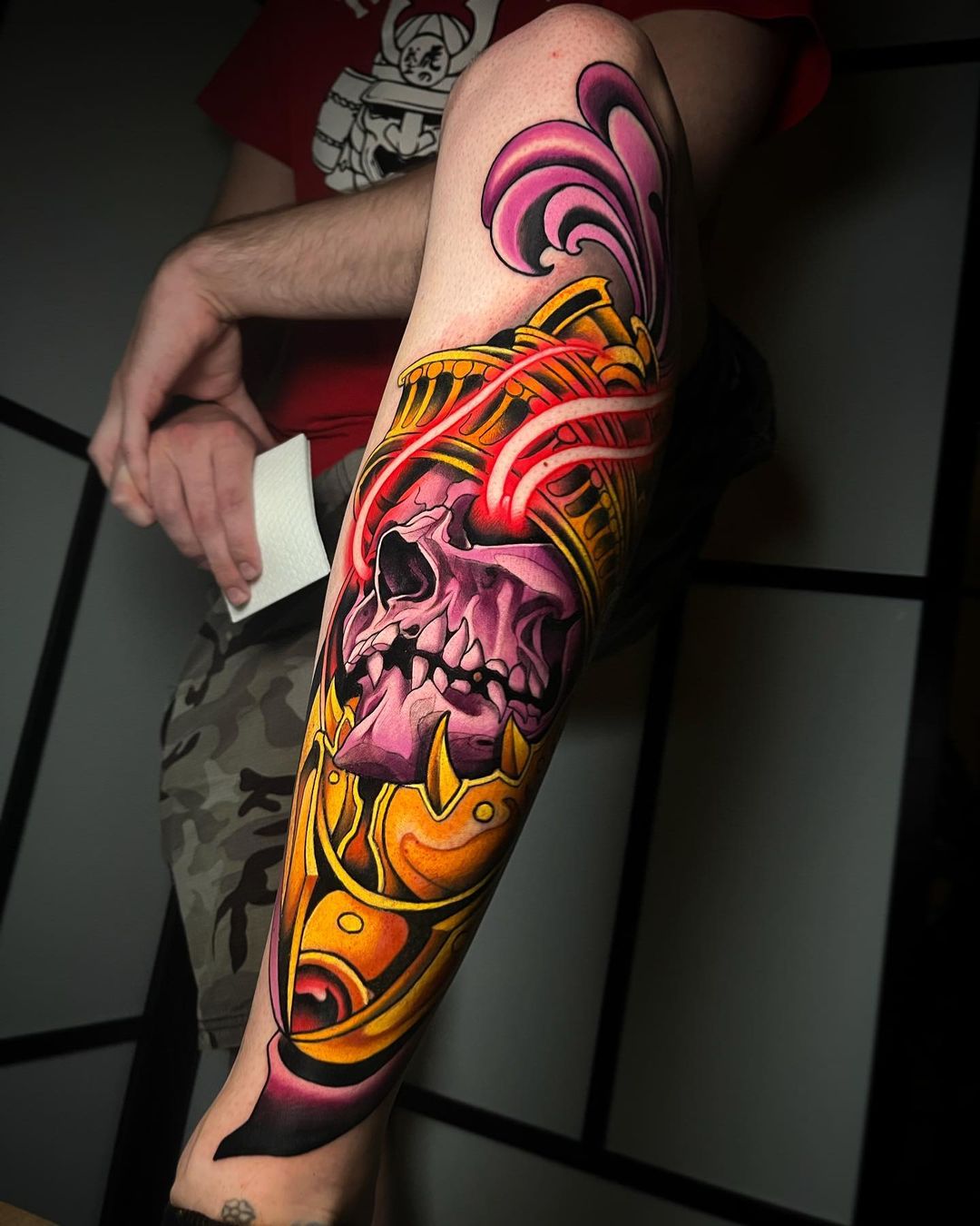 Neo Traditional Skull Tattoo Design