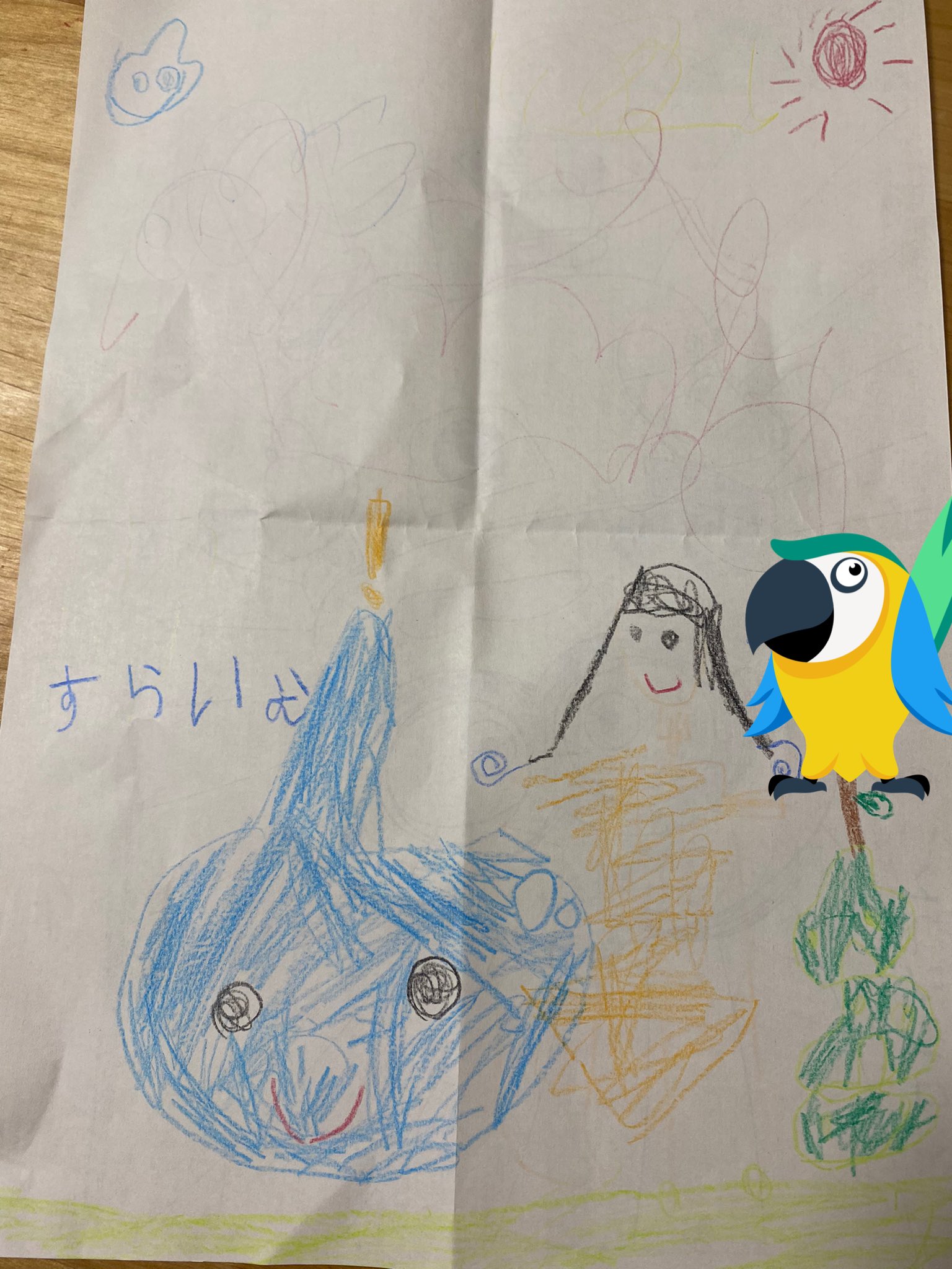 キフィ@DQWヒャドラリホー超弱点 on Twitter: "娘がドラクエウォークの絵を描いて幼稚園から帰ってきた🤣 スタンプのとこは私の本名呼び捨てで書いてあったから念のため消しとく🙄 ...