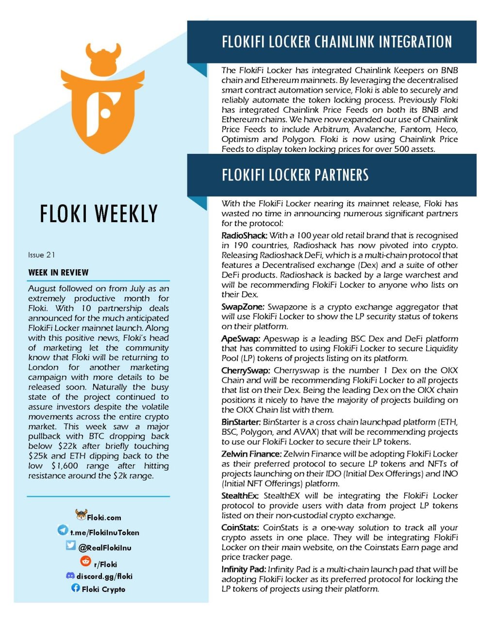 FLOKI on Twitter: "FLOKI NEWSLETTER #21! 📰 Check out the 21st edition of our #FLOKI newsletter ...