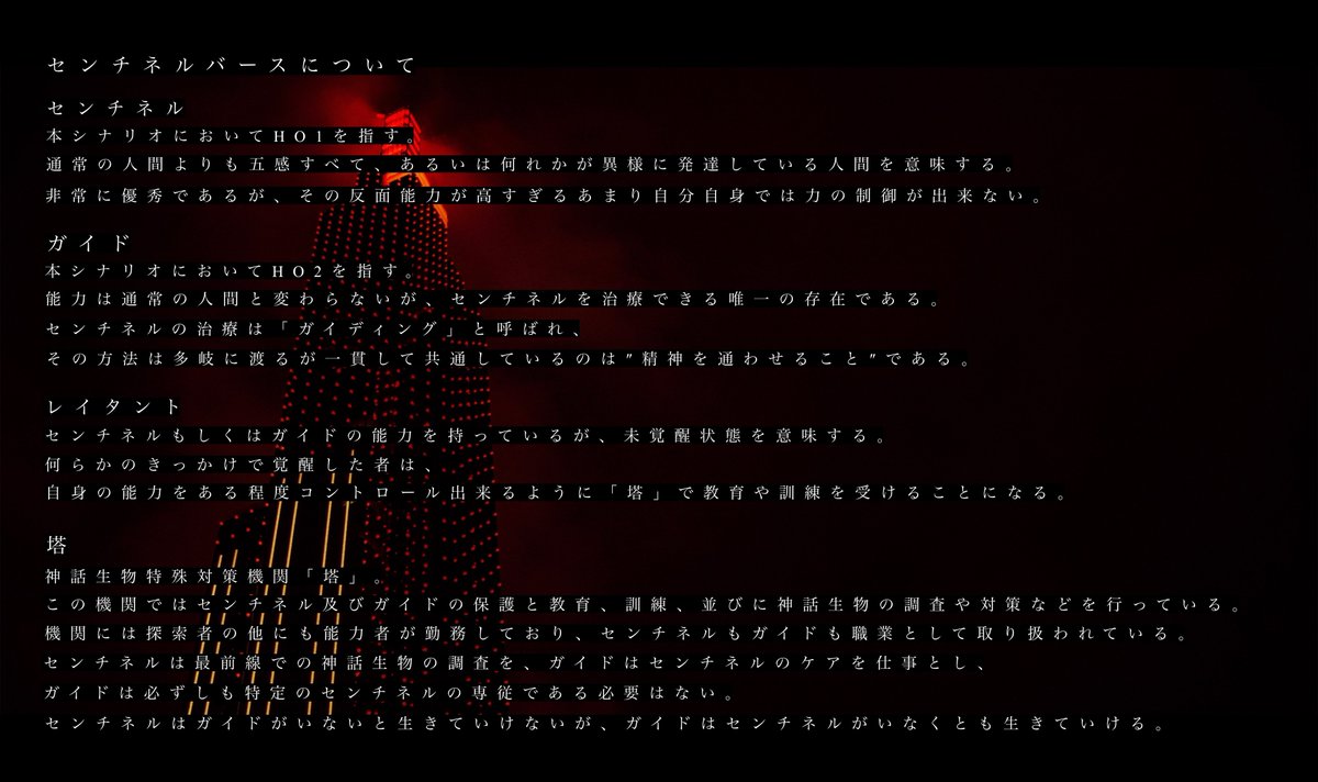 Aldia@TRPG垢 on Twitter: "RT @hiko_0001: Call of Cthulhu 「 Human or Not 」 センチネルバース CoC 2PL秘匿HO ...