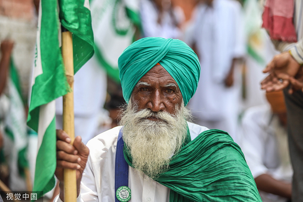 Thousands of farmers gathered at Jantar Mantar in Delhi on Monday ...