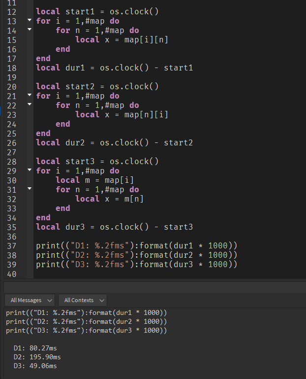 sleitnick on Twitter: "In actual Lua programming, I would locally cache the inner table (third ...